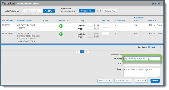 Using the Re-Order Feature in RepairLink Shop – Help Center